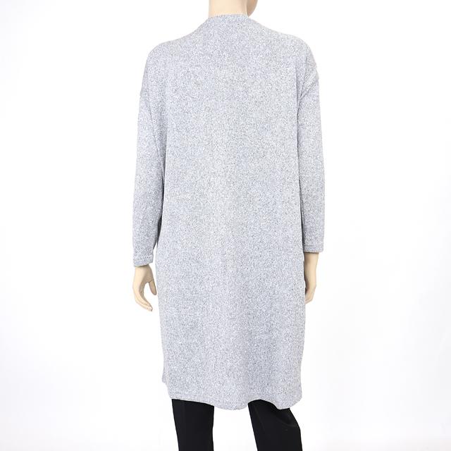 アルタモーダフェリーニ（alta moda Fellini）レディース 長袖カーディガン グレー系 国内ニットメーカー製品サンプル 前留め無 ...