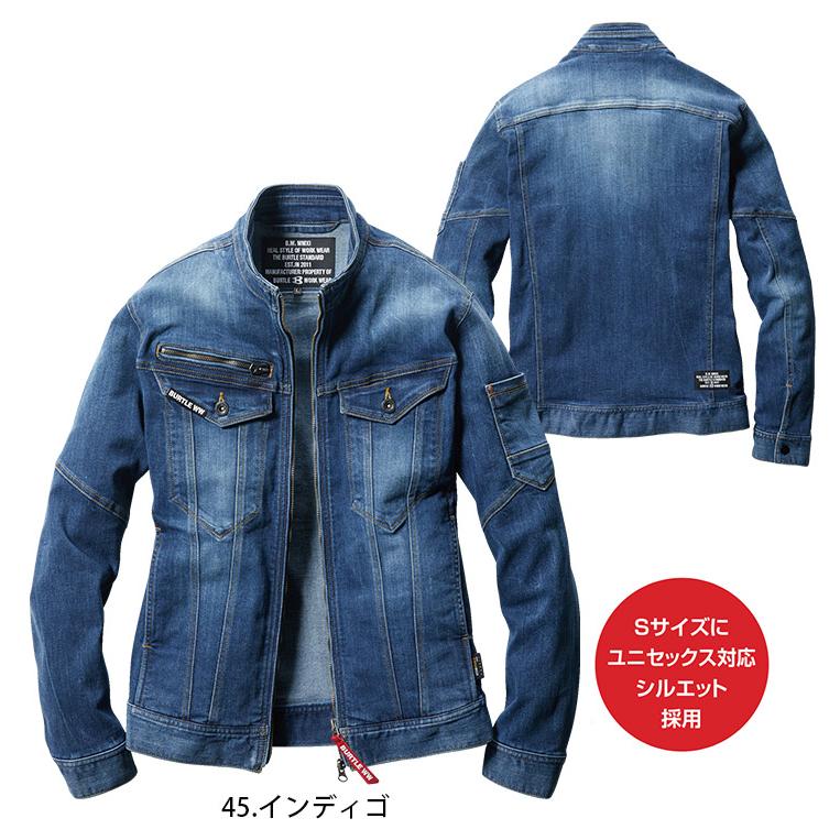BURTLE（バートル） ジャケット 5001 デニム 秋冬 ストレッチ 男女兼用 ブルゾン ジャンパー 作業服 作業着 5001シリーズ 人気 5L : プラスワーカーYahoo!店 ...