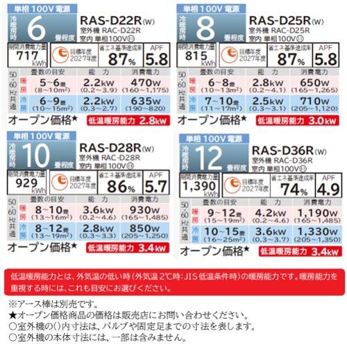日立 エアコン 6畳 クリーン機能充実 ベーシック 室内センサー 白くまくん Dシリーズ RAS-D22R 2024年モデル【DD】 : キムラヤテック ヤフー店 - 通販 - Yahoo ...
