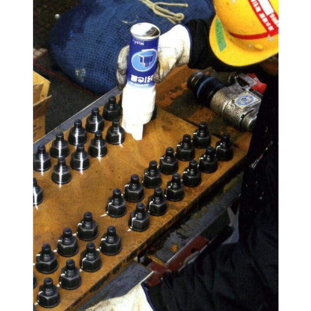 ボルトマーキングスプレー線引き。適応ボルトM16・20・22 : 作業 ボルトマーキングスプレー線引き。適応ボルトM16・20・22 : 作業
