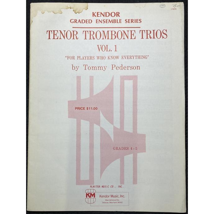 【訳あり商品】 トロンボーン三重奏曲 Tenor Trombone Trios Volume 1 / Tommy Pederson Kendor Music Inc : e-よしや楽器 ...
