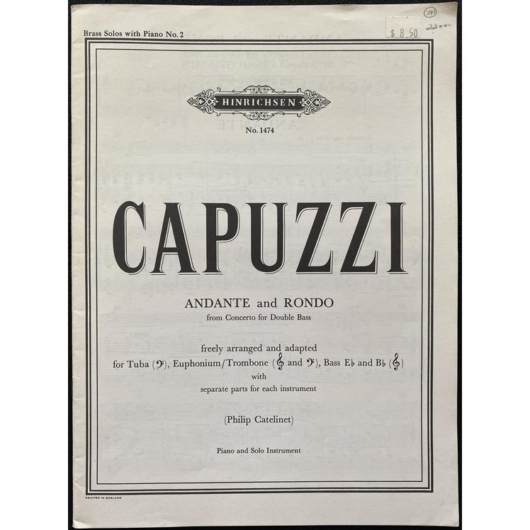 【訳あり商品】 ソロ楽譜(Tub/BassB♭ or Ep Trb/BassE♭)：ANDANTE and RONDO from ...