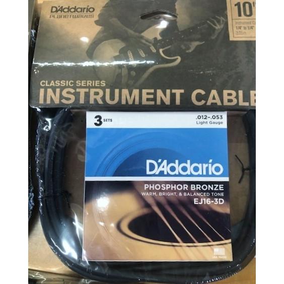 D'Addario EJ16-3D+PW-CGT-10 ダダリオケーブル＋3セットパック弦 : e-よしや楽器 - 通販 - Yahoo!ショッピング