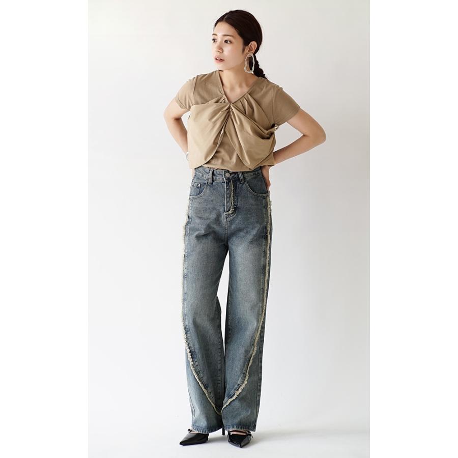 zootie カットソー レディース トップス Tシャツ 半袖 Vネック ビスチェ レイヤード風 きれいめ 春 夏 ズーティー レイヤードTEE : イーザッカマニアストアーズ - 通販 ...