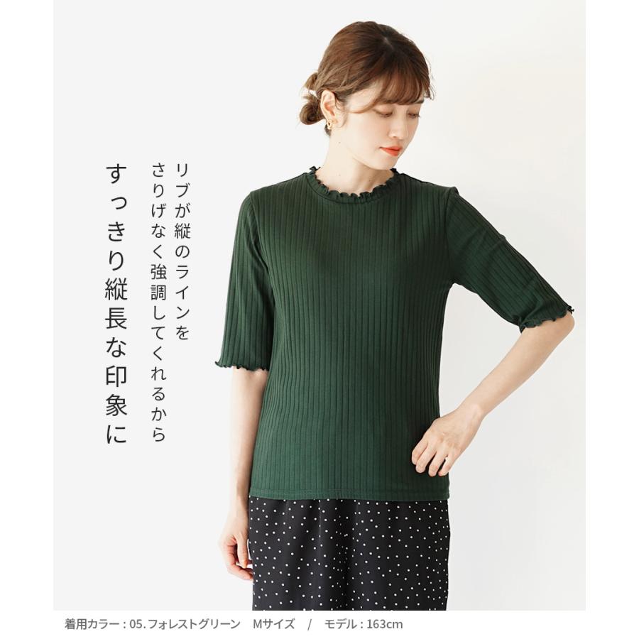 zootie カットソー レディース トップス リブ インナー 半そで zootie カットソー レディース トップス リブ インナー 半そで