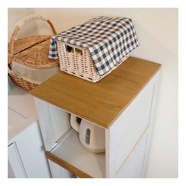 萩原 ハギハラ キッチンラック 2段・ホワイトウォッシュ キャスター付き 幅30cm MUD-5901WS(2519283) : e-zoa - 通販 - Yahoo!ショッピング