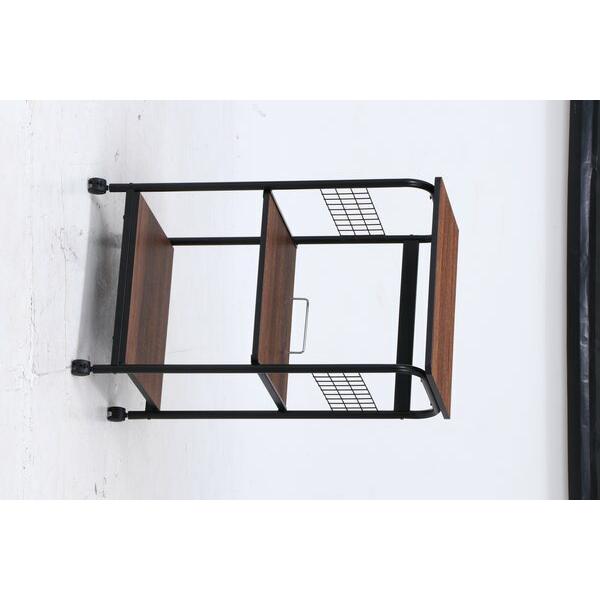 不二貿易 フジボウエキ レンジワゴン 幅51.5cm ブラック/ブラウン FBC-03-2BK/BR(2542754) :ITM0015808949:e-zoa - 通販 - Yahoo!ショッピング