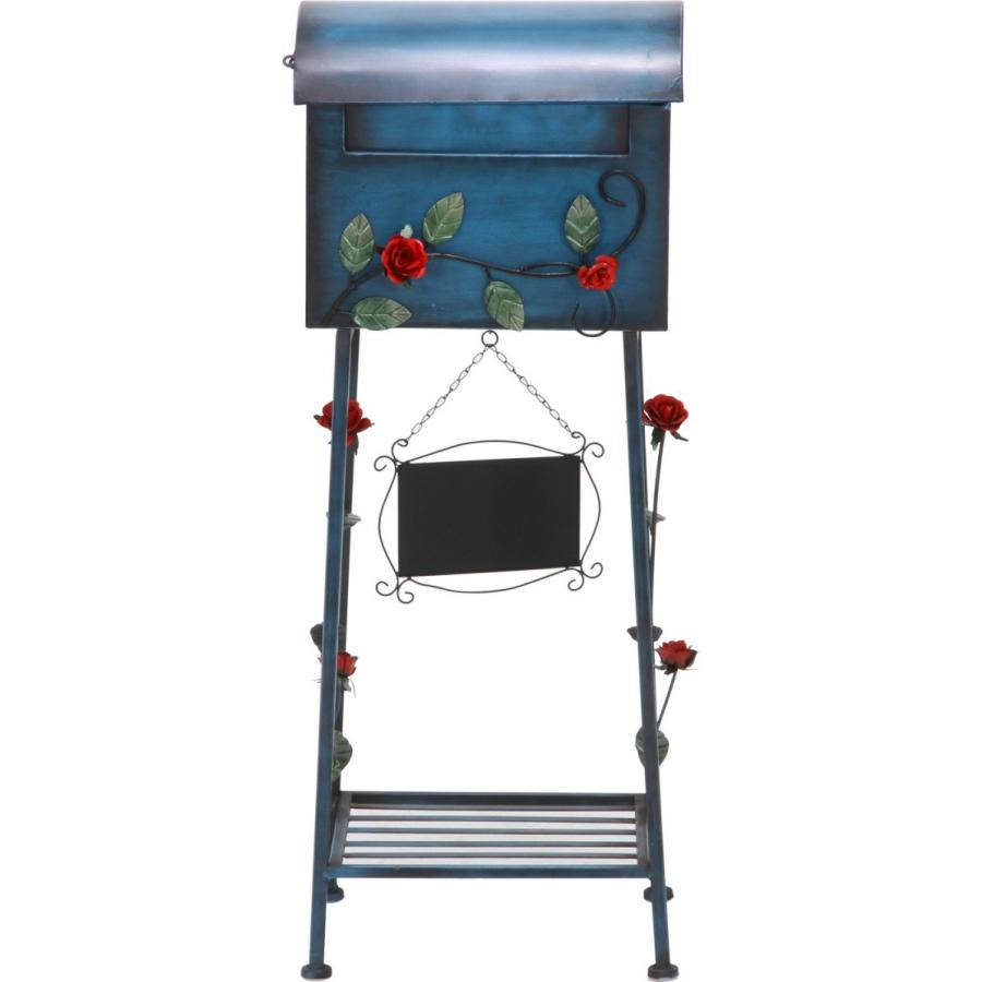 不二貿易 フジボウエキ メールボックス ローズ横型 ブルー XBDT683 (2543519) :ITM0015809219:e-zoa ...