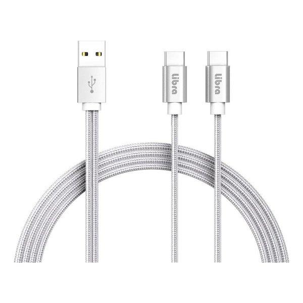 Libra リブラ） Libraロープタイプ ツインType-Cケーブル1m LBR-TTCC1MWH(2540957) : e-zoa - 通販 - Yahoo!ショッピング