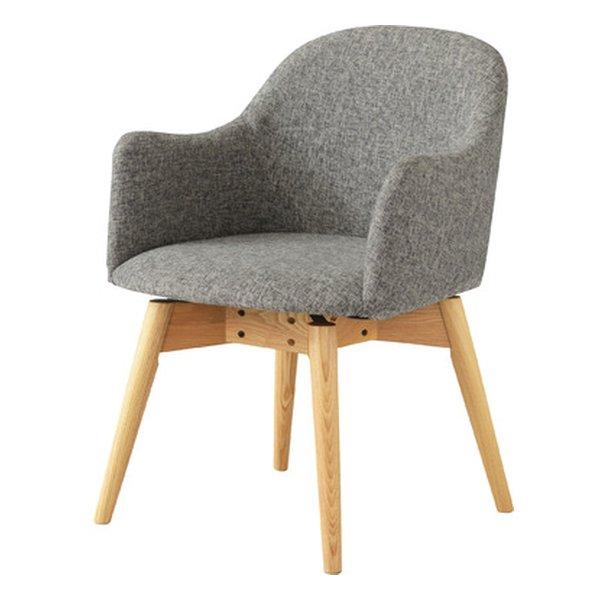 東谷 アズマヤ カラメリ 回転式チェア グレー 幅50×奥行き55×高さ73×座面高43cm KRM-020GY(2559930 ...