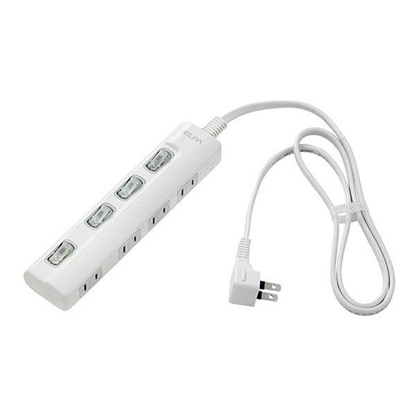 15日限定ポイント+5％ ELPA エルパ LEDランプ 電源タップ 横差し 4個口 1m 節電スイッチ ホワイト WLS-LY41EB W(2569622) : e-zoa - 通販 ...