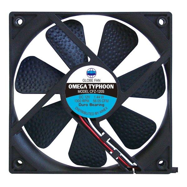 AINEX アイネックス ケースファン OMEGA TYPHOON 120mm 超静音タイプ CFZ-120SB(2531436) : e ...