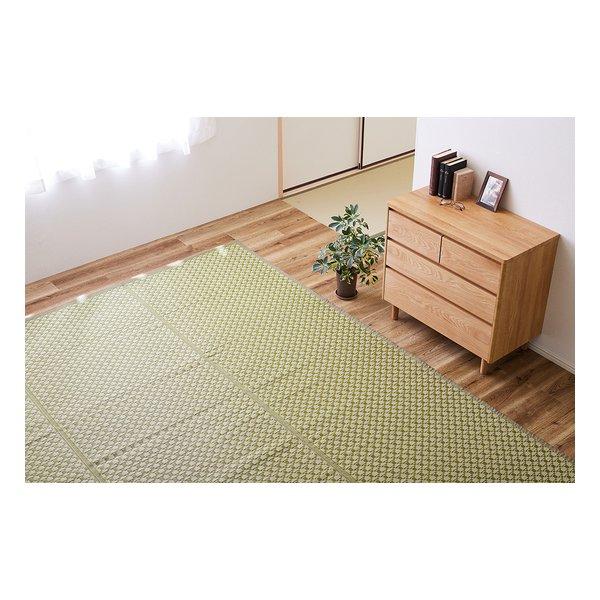 萩原 ハギハラ PP柄上敷 ルイス い草風 水洗い可 江戸間6帖 約261×352cm グリーン 81961960(2582975) : e-zoa - 通販 - Yahoo!ショッピング