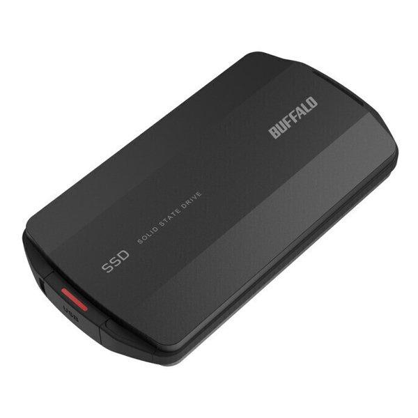 BUFFALO バッファロー 外付けSSD ポータブル USB3.2 Gen2対応 1TB ブラック SSD-PHP1.0U3BA/D ...
