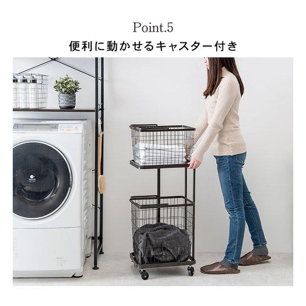 萩原 ハギハラ ランドリーラック KR-3945 幅33×奥行42×高さ97cm キャスター付 ダークブラウン KR-3945DBR(2608743) :ITM0015861299:e-zoa ...