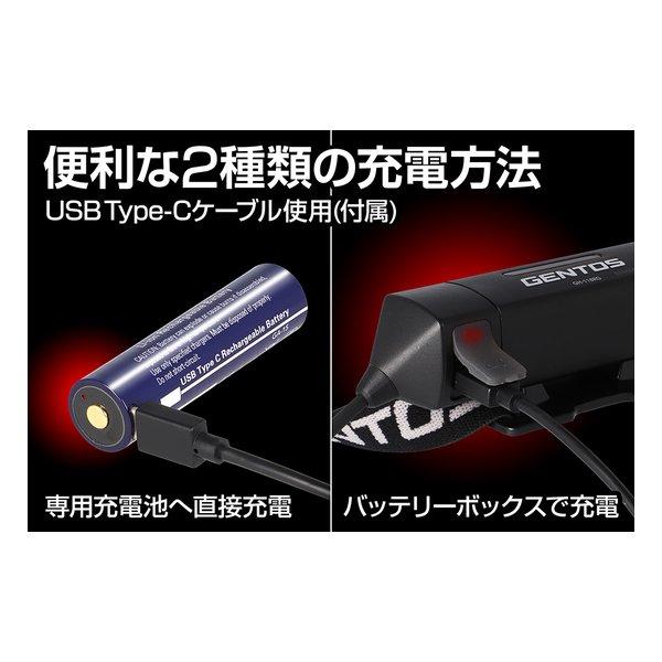 GENTOS ジェントス Gシリーズ ヘッドライト USB Type-C充電 650ルーメン 10時間 充電池 GH-118RG(2611192) : itm0015863920 : e ...