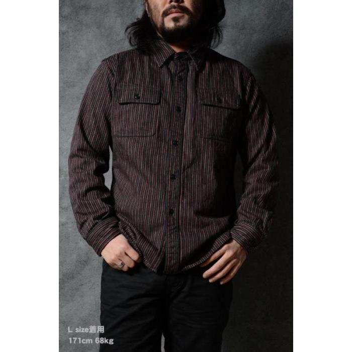 HV-01-BKHC-ヒッコリーシャツ-HV01-DELUXEWARE-デラックスウエアヒッコリーヘビーネルシャツ : dw-hv-01 ...