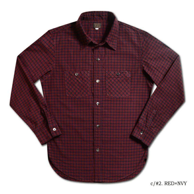 DELUXEWARE（デラックスウエア） LV-24-スルーギンガムチェックシャツ