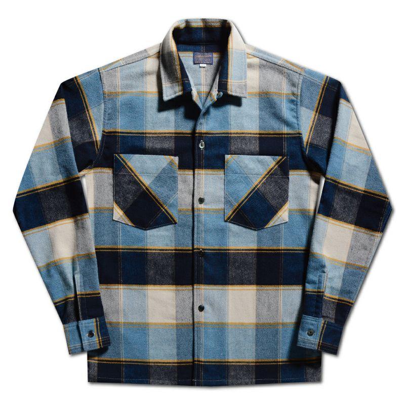 DELUXEWARE MVB-14 BL THROUGH WOOL SHIRT MVB14 デラックスウエアシャツ シャツ長袖 : アメカジ バイカー 2ND・セカンド - 通販 ...