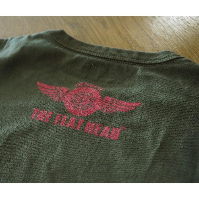The Flat Head（フラッドヘッド） FN-THC-003 OLV フラットヘッドTシャツ003 FNTHC003 FLATHEAD フラットヘッドTシャツ THC系 THC ...