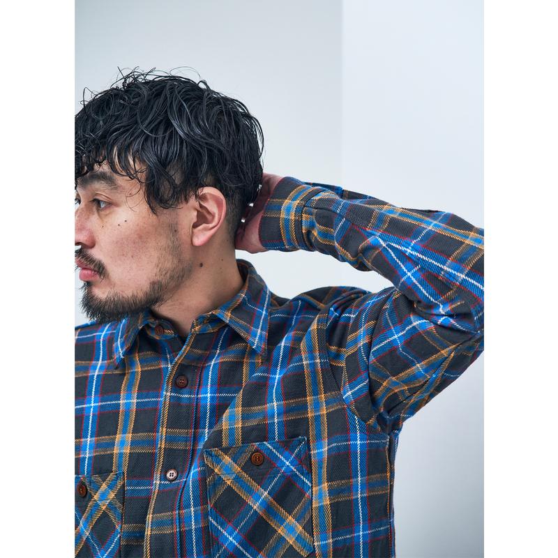 サムライジーンズ SNL24-01CON BR ネルワークシャツ24-01CON SLN2401CON SAMURAIJEANS サムライ ...