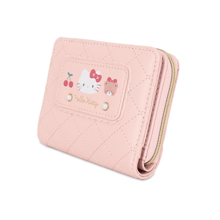 [サンリオ] 札入れ ハローキティ サンリオ公式ライセンス商品】サンリオ ラウンド札入れ キルト風