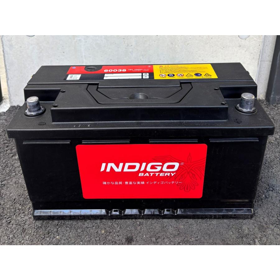 INDIGO（自動車用品） 【インディゴバッテリー】残り1つ！60038(新品訳あり品) 互換:60038,MF60038,LN5 欧州車用 ...