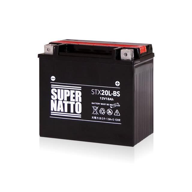 新品 STX20L-BS スーパーナット バイクバッテリー 【互換品番：BG20L-BS，TX20L-BS，RBTX20L-BS-E ...
