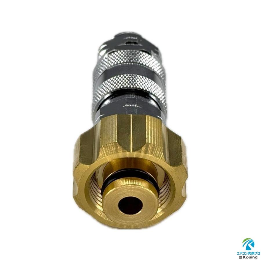マキタ MHW080 専用アダプター 一体型 ワンタッチカプラー ねじ G1/4 M22 軸15ミリ 日本製 注) マキタMHW080高圧洗浄機に標準付属の高圧ホースは接続できません ...
