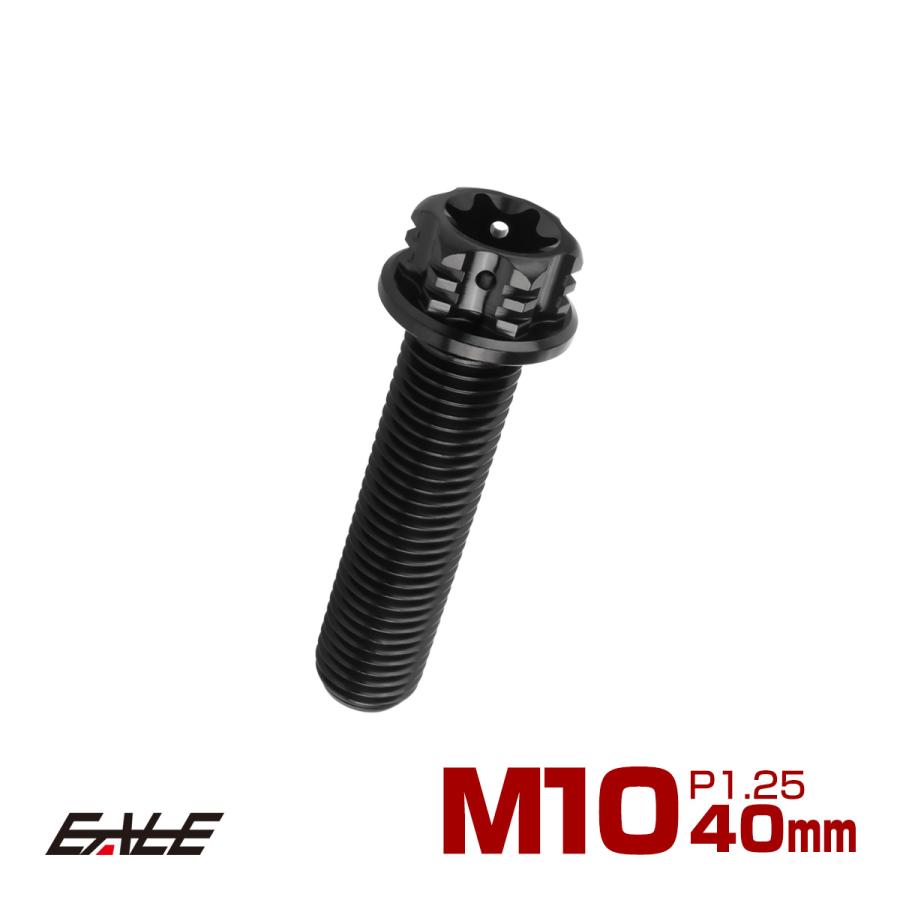 チタンボルト M10×40mm P1.25 六角ボルト フランジ付き トルクス穴 ブラック デザイン JA1339 : オートパーツ専門店 EALE store - 通販 - Yahoo!ショッピング