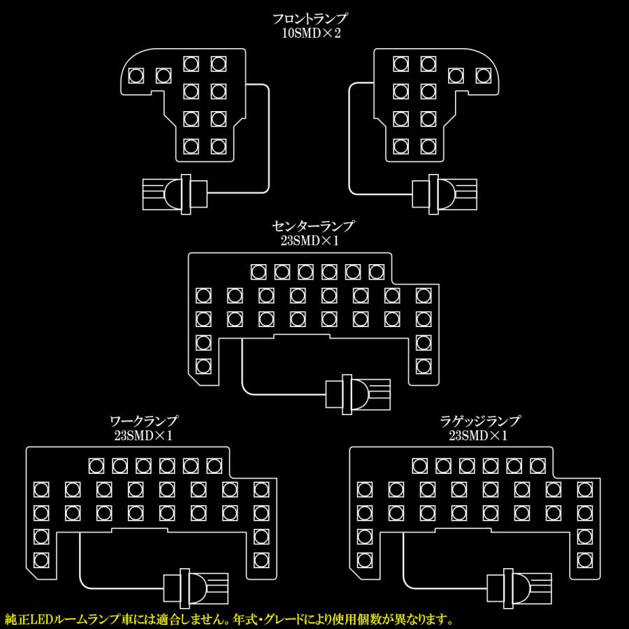 ホンダ N-VAN Lグレード LED ルームランプ JJ1 JJ2 Nバン エヌバン 電球色 3000K ウォームホワイト R-586-1 : オートパーツ専門店 EALE store ...