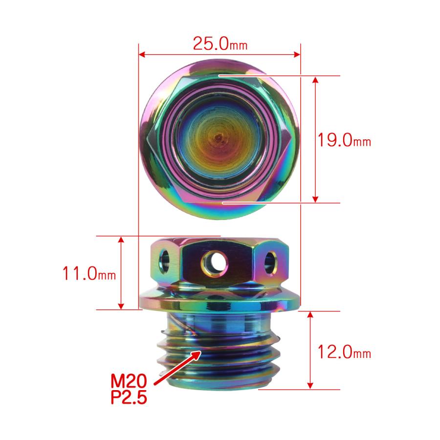 ホンダ オイルフィラーキャップ M20 P2.5 六角 ヘキサゴンヘッド ステンレス製 虹色 汎用 TH0474 : オートパーツ専門店 EALE store - 通販 - Yahoo!ショッピング