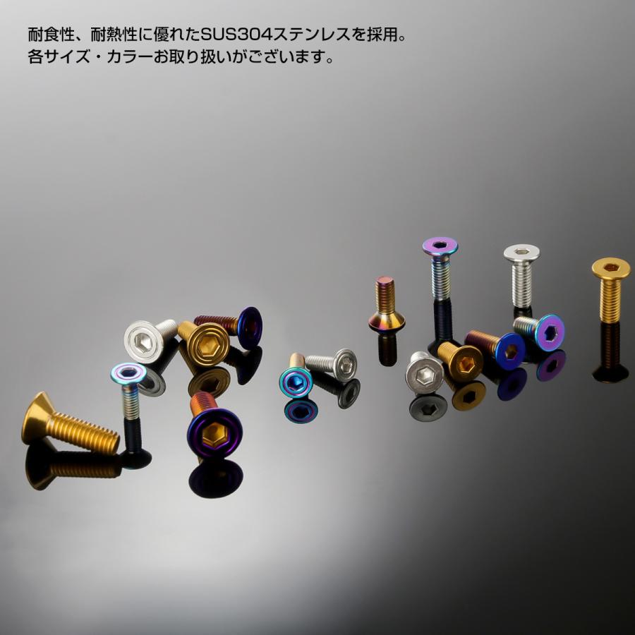 皿ボルト M5×12mm P0.8 フラットヘッド SUS304 ステンレス 六角穴 皿キャップ レインボー 虹色 TR1227 : オートパーツ専門店 EALE store - 通販 ...