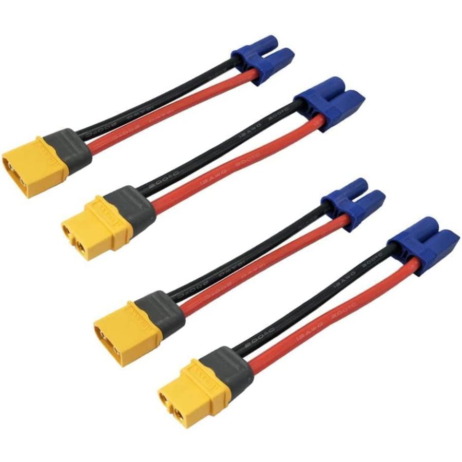 2ペア XT60 XT-60 XT60H オス メス プラグ コネクタ - EC5 アダプタ ケーブル 12AWG シリ : Earth Community - 通販 - Yahoo!ショッピング