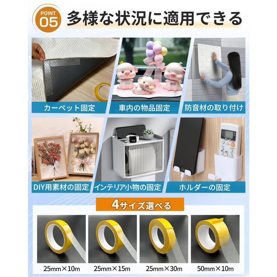 GOKEI 超強力 両面テープ 極 粘着テープ 剥がせる ガラス繊維入り 薄型 メッシュテープ 【接着しにくい素材も対応】 透明 防水 張り替え あと : Earth Community ...