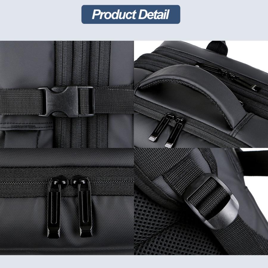 大容量  2WAY ビジネスリュック メンズ スタイリッシュ 防水 ビジネスバック PC収納 出張 メンズバック パソコン ラップトップ 撥水加工 多機能 ポケット リュック バックパック 斜め掛け 通勤 通学 旅行 カバン ビジネスリュック メンズ 大容量 防水 USB 拡張 出張 ビジネスバッグ