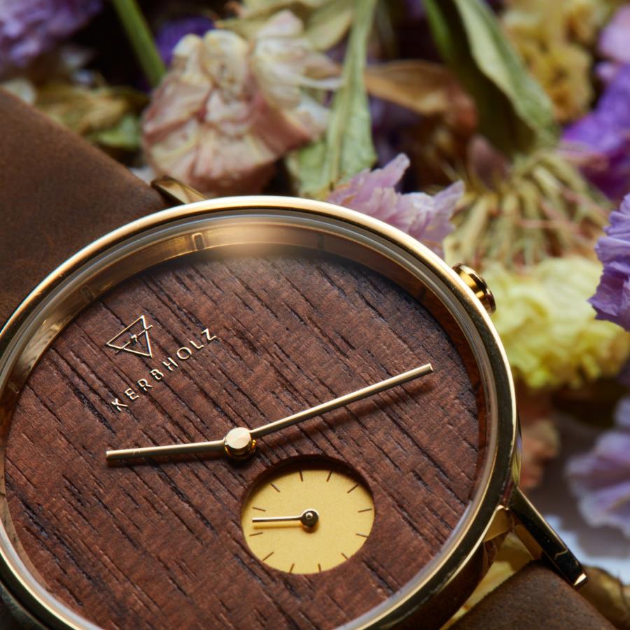 KERBHOLZ FRIDA "フリーダ" Walnut Tobacco 天然の木材を使った時計 : Earth hacksモール - 通販 - Yahoo!ショッピング