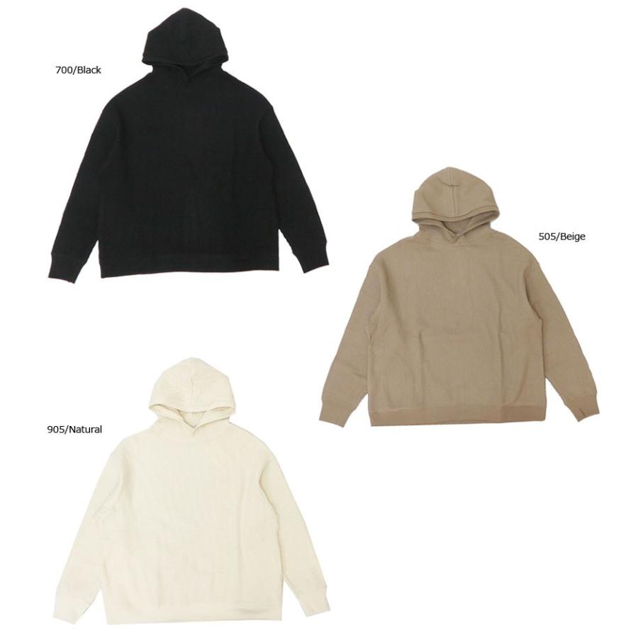 Allumer アリュメール 長袖 オーバーサイズ ワッフル パーカー