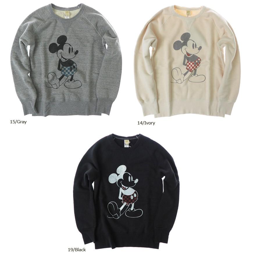 送料無料 バーンズ BARNS MICKEY MOUSE ミッキーマウス ウォシュド スウェットクルーネック 裏毛 ガゼットラグランスリーブ br-7258 BARNS OUTFITTERS（バーンズ アウトフィッターズ） 送料無料 バーンズ