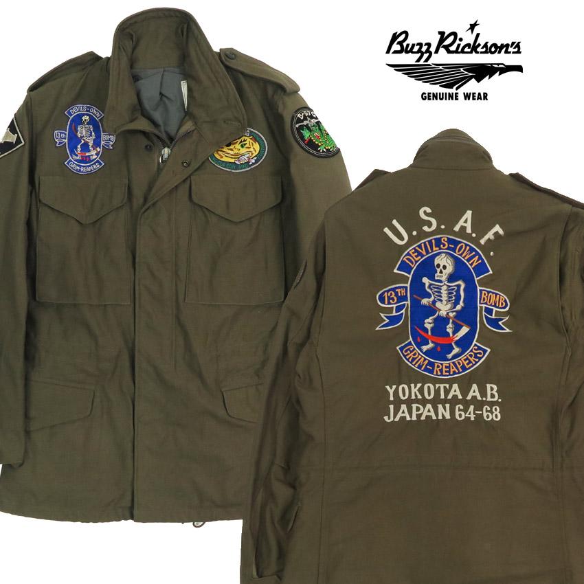 BUZZ RICKSON'S バズリクソンズ Buzz Rickson's M-65 フィールドジャケット 13th BOMB.SQ. GRIM REAPER コート BR15804 ...