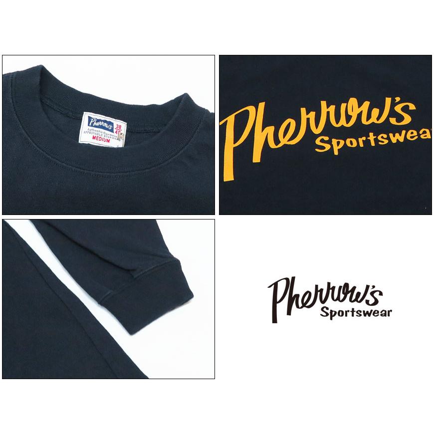 Pherrow's（フェローズ） 長袖 Tシャツ プリント ロゴ 日本製 PLT1 : EARTH MARKET - 通販 - Yahoo!ショッピング