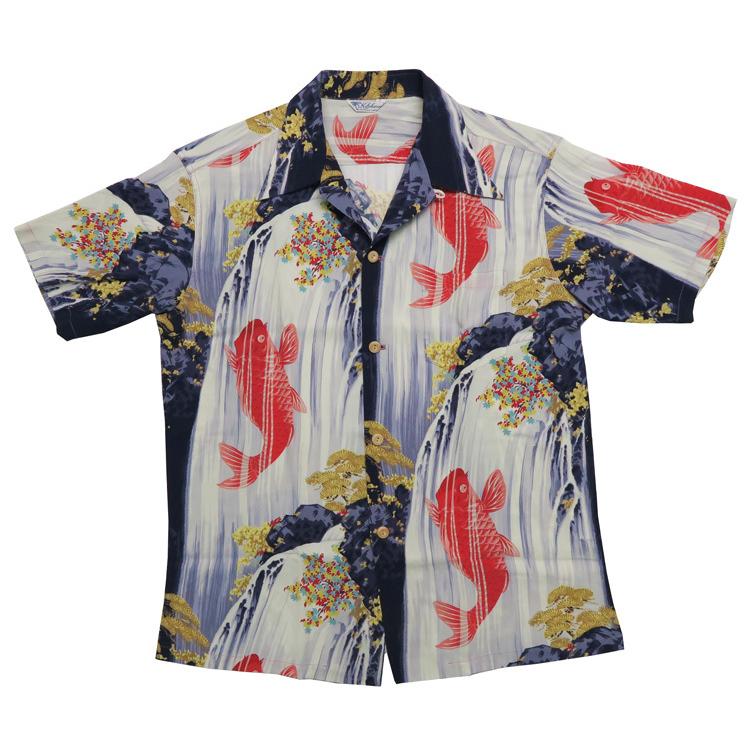 SUN SURF サンサーフ 半袖 レーヨン壁縮緬 ハワイアンシャツ 「CARP