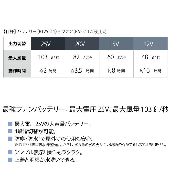 ジーベック XEBEC FA25112 空調服 ワンタッチファン(25V専用) 2個 最大風量103リットル/秒 : アースターユニホームYahoo!店 - 通販 - Yahoo!ショッピング