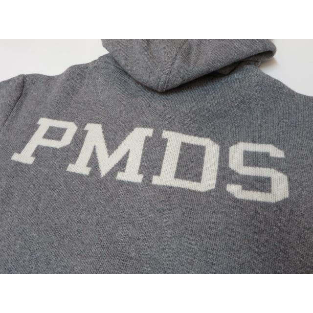 P.M.D.S. PMDS ピーエムディーエス メンズ ウール ロゴボーダー ジップアップパーカー 2024-25AW秋冬新作/ F25MGA413-SARAH-040GREY グレー ...
