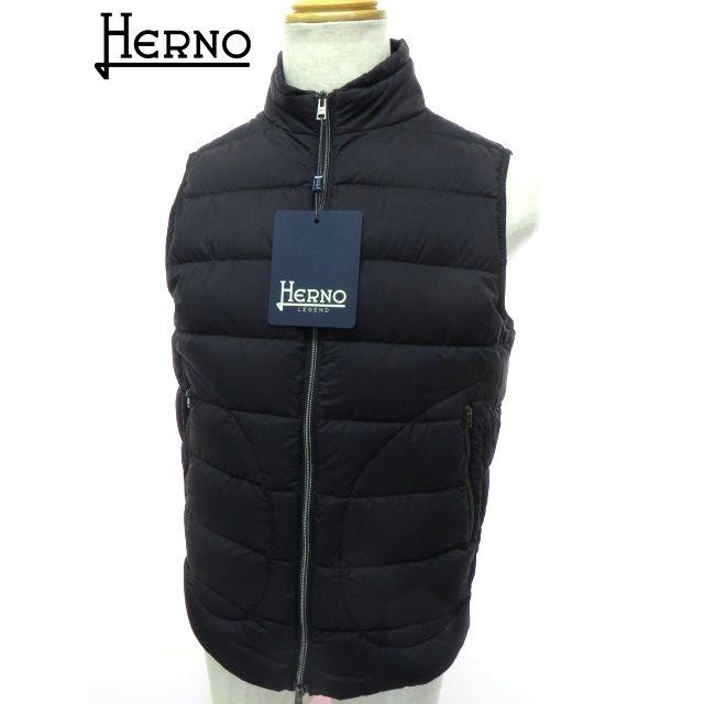 HERNO ヘルノ HERNO メンズ ライトダウン ジップアップ ジレ― 新作/ PI012ULE-19288-9200 ダークネイビー ...