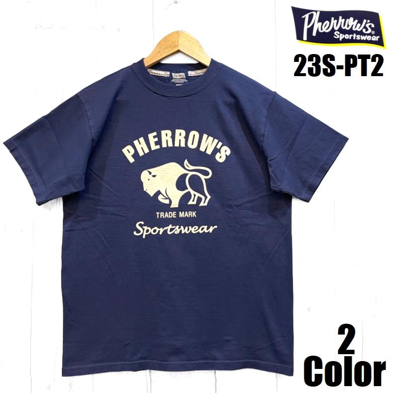 Pherrow's フェローズ バッファローロゴプリントTシャツ EASY NAVY 23S-PT2 半袖 メンズ アメカジ 送料無料 : EASY NAVY ヤフーショッピング店 - 通販 ...