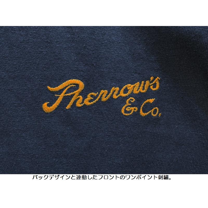 Pherrow's フェローズ 'Pherrow's＆Co.'刺繍Tシャツ EASY NAVY 23S-PTP1 半袖Tシャツ 国産 日本製 メンズ アメカジ 送料無料 : EASY NAVY ...