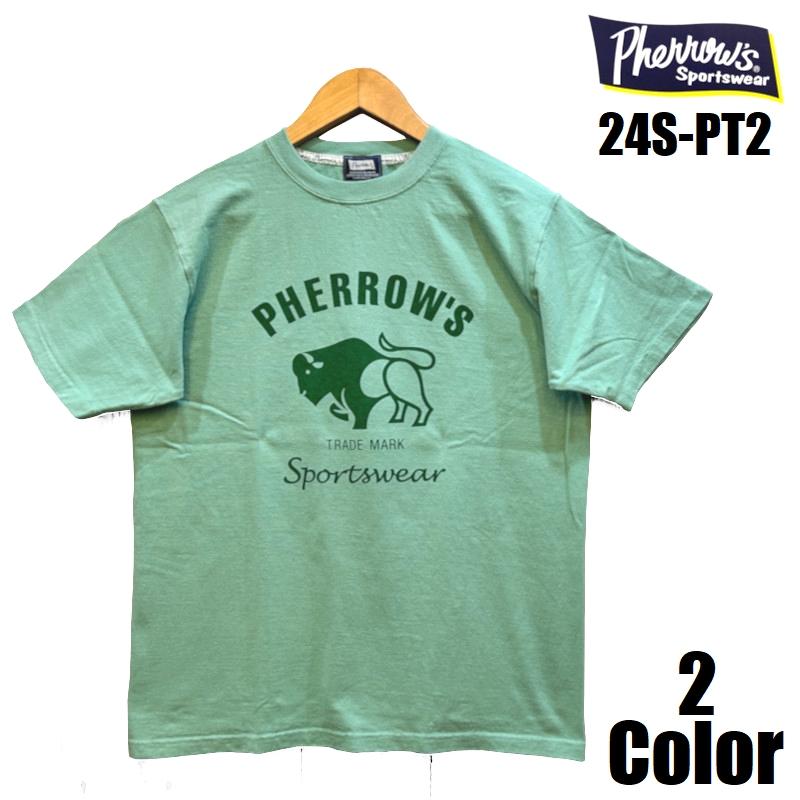 Pherrow's フェローズ バッファローロゴプリントTシャツ EASY NAVY 24S-PT2 半袖 メンズ アメカジ 送料無料 : EASY NAVY ヤフーショッピング店 - 通販 ...