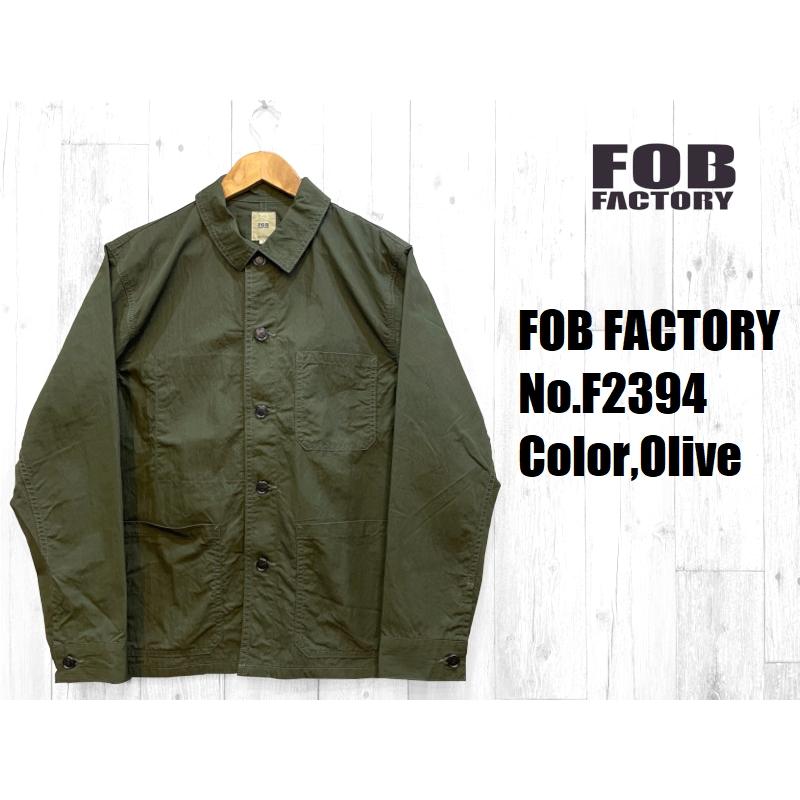 FOB FACTORY FOBファクトリー コットン×ナイロンフレンチシャツジャケット EASY NAVY F2394 長袖 国産 日本製 ...