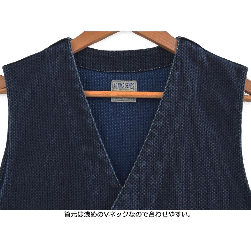 児島ジーンズ ワークベスト KOJIMA GENES EASY NAVY RNB-5057 インディゴ 国産 日本製 岡山 児島 ワーク メンズ アメカジ 送料無料 : EASY NAVY ...